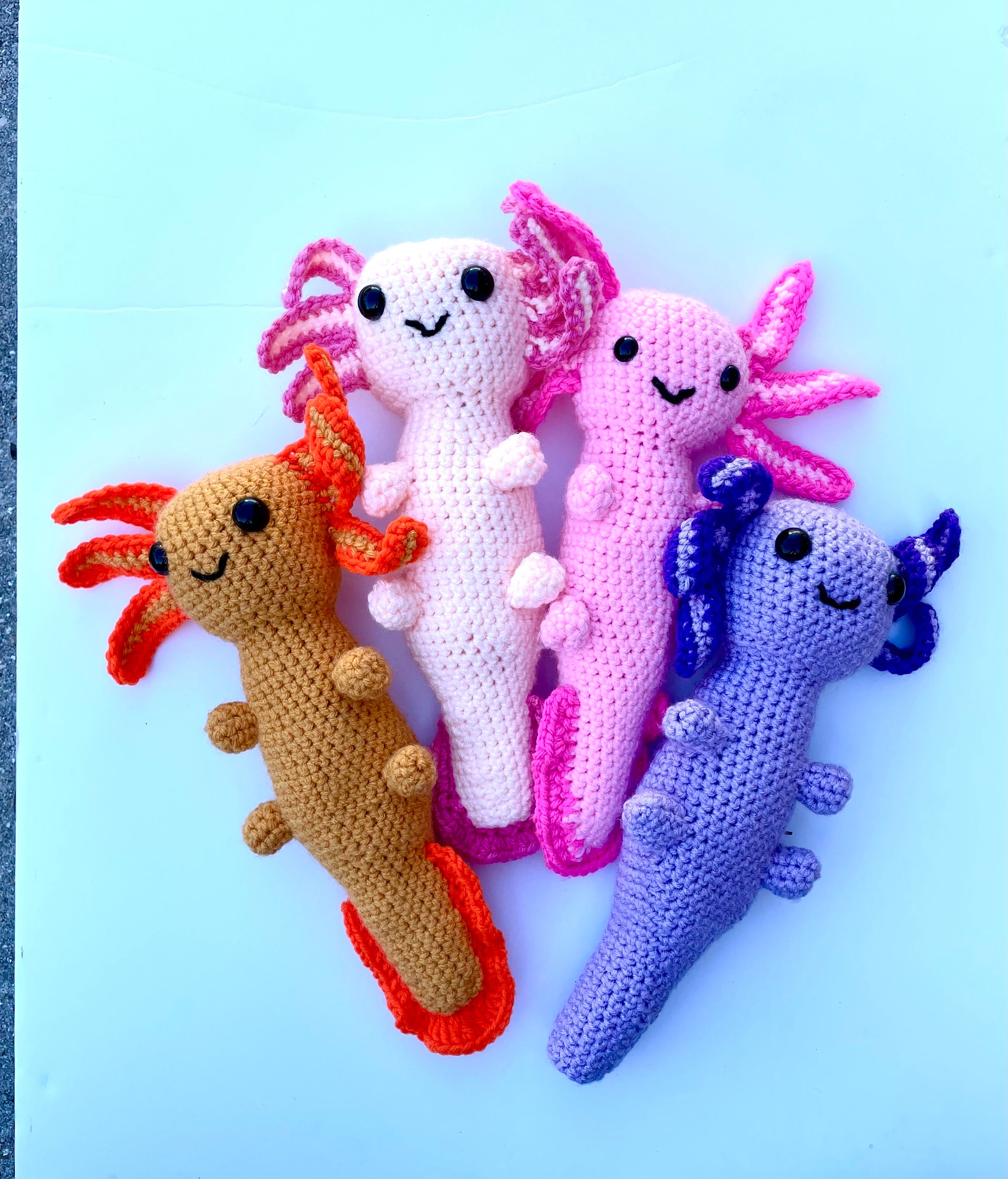 Crochet Axolotl, Axolotl Plush, Pink Axolotl, Knit Axolotl, Axolotl Toy ...