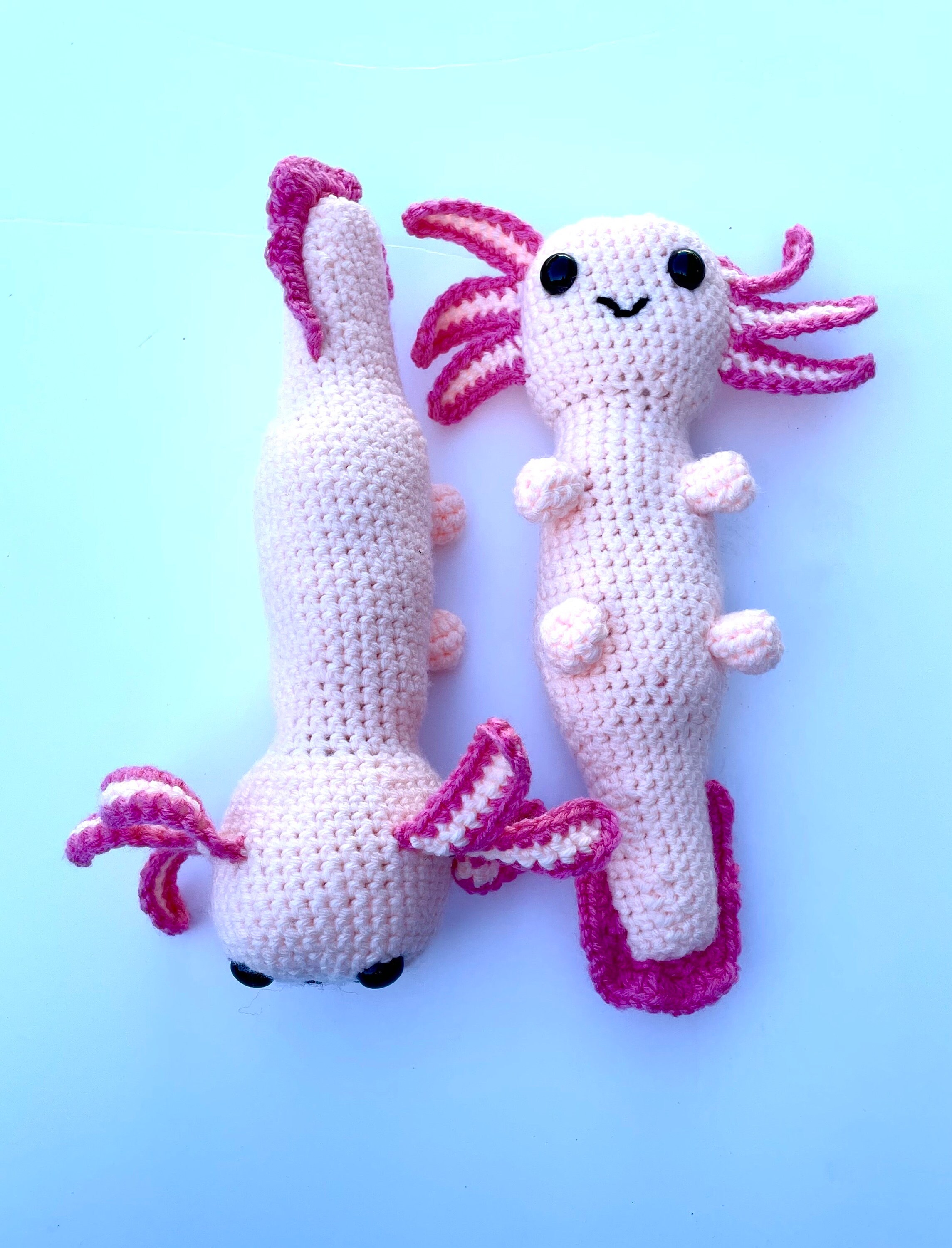 Crochet Axolotl, Axolotl Plush, Pink Axolotl, Knit Axolotl, Axolotl Toy ...