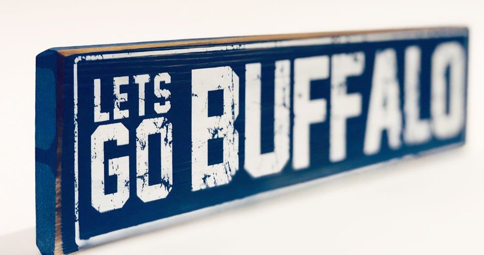 Rustic Lets Go Buffalo Wooden Sign | Etsy