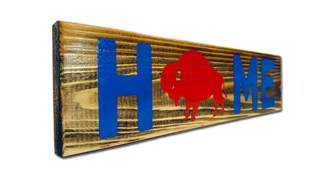Home (buffalo) Wooden Rustic Sign - Etsy