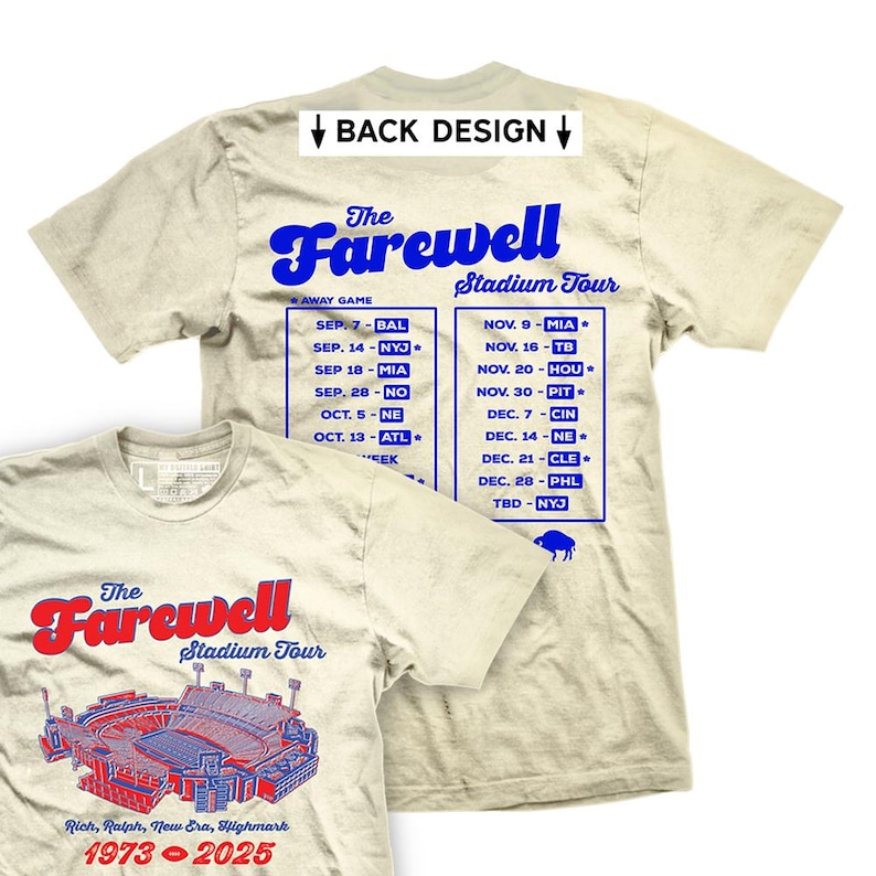 Farewell Stadium Tour Unisex T-shirt | Natural | Football Tee | Graphic ...