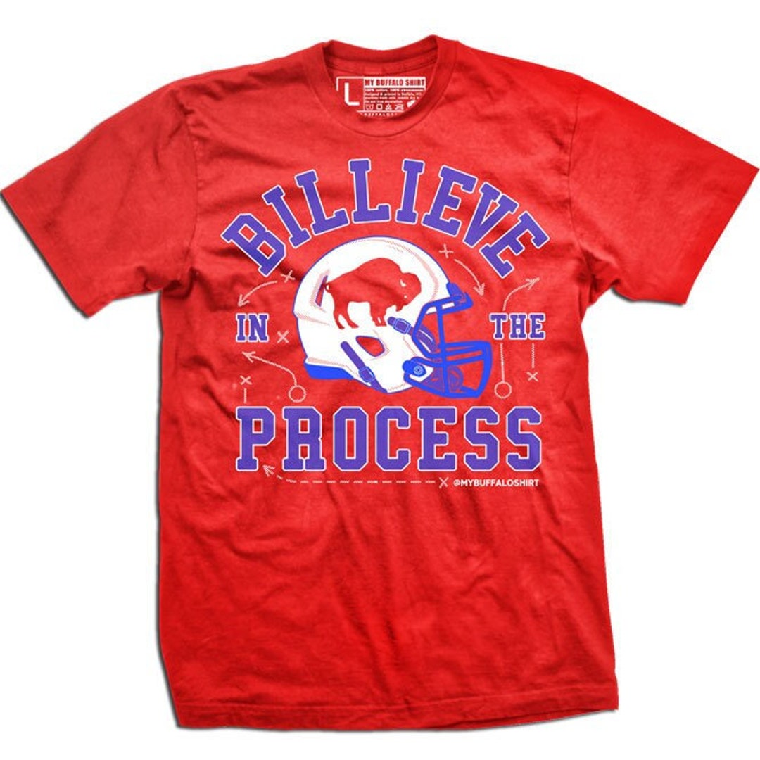 BILLIEVE in the Process Adult Unisex T Shirt | Red Football Tee ...