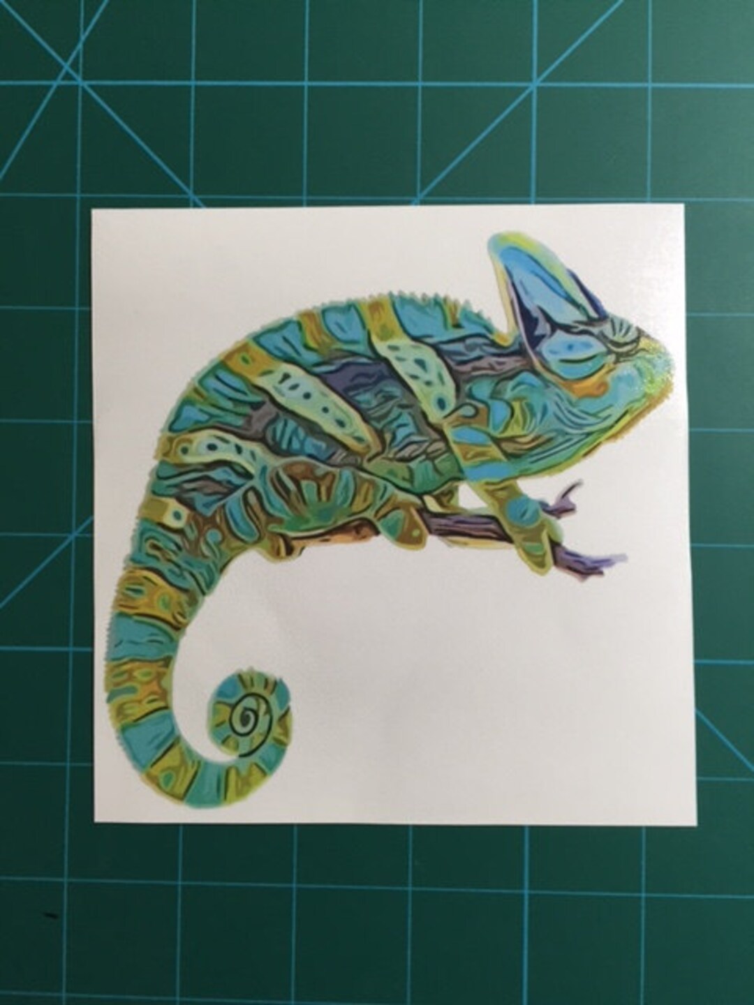 Chameleon Decal/sticker 5X5 - Etsy