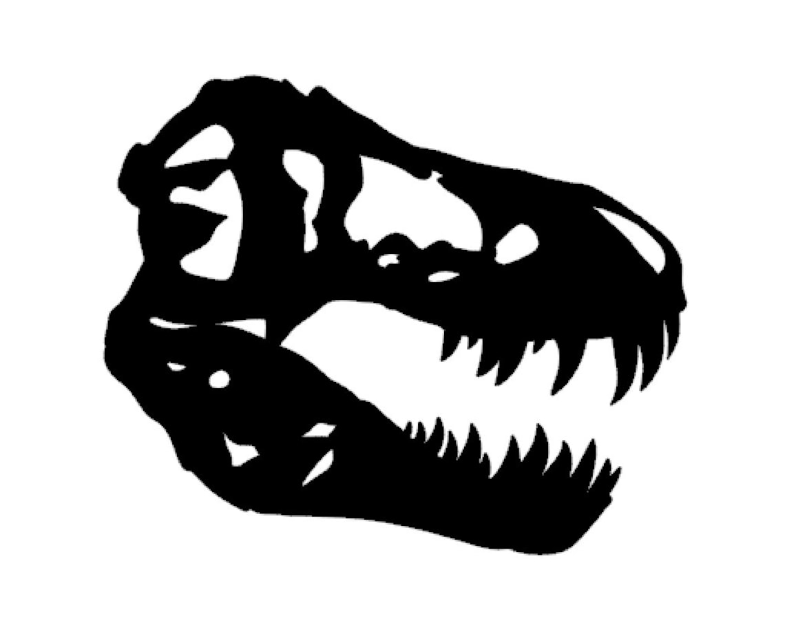 T-rex Skull Decal 5x5 - Etsy