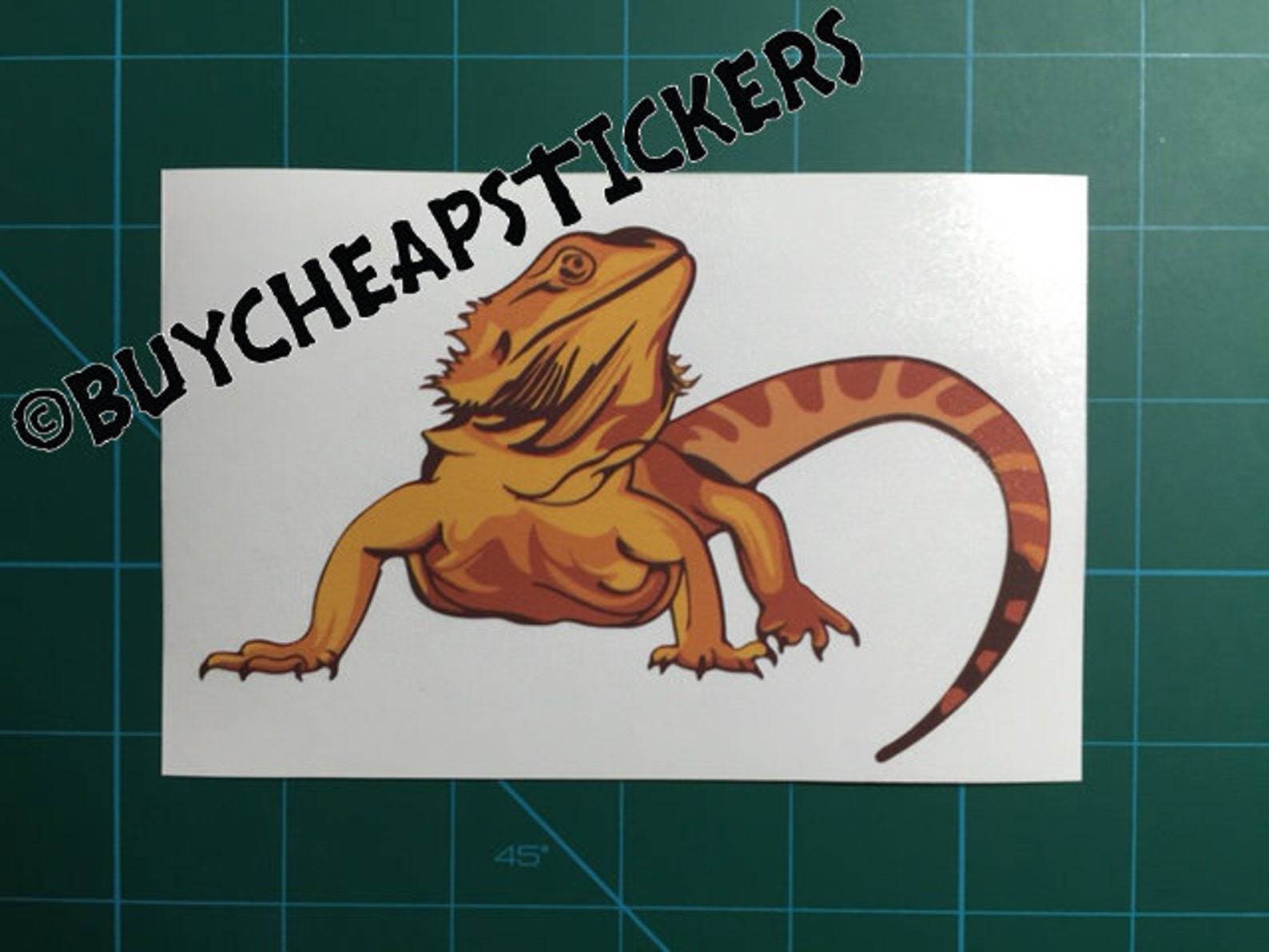 Gold Bearded Dragon Decal/sticker 3X5 | Etsy
