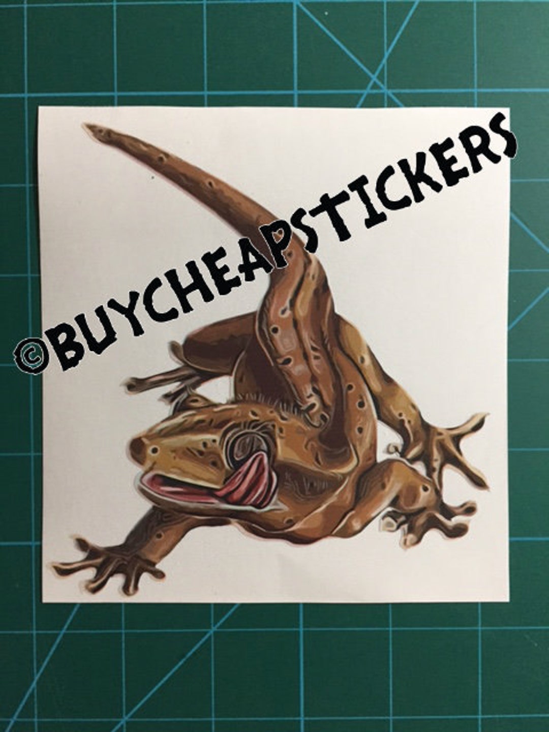 Crested Gecko 2 Decal/sticker 5X5 - Etsy Denmark