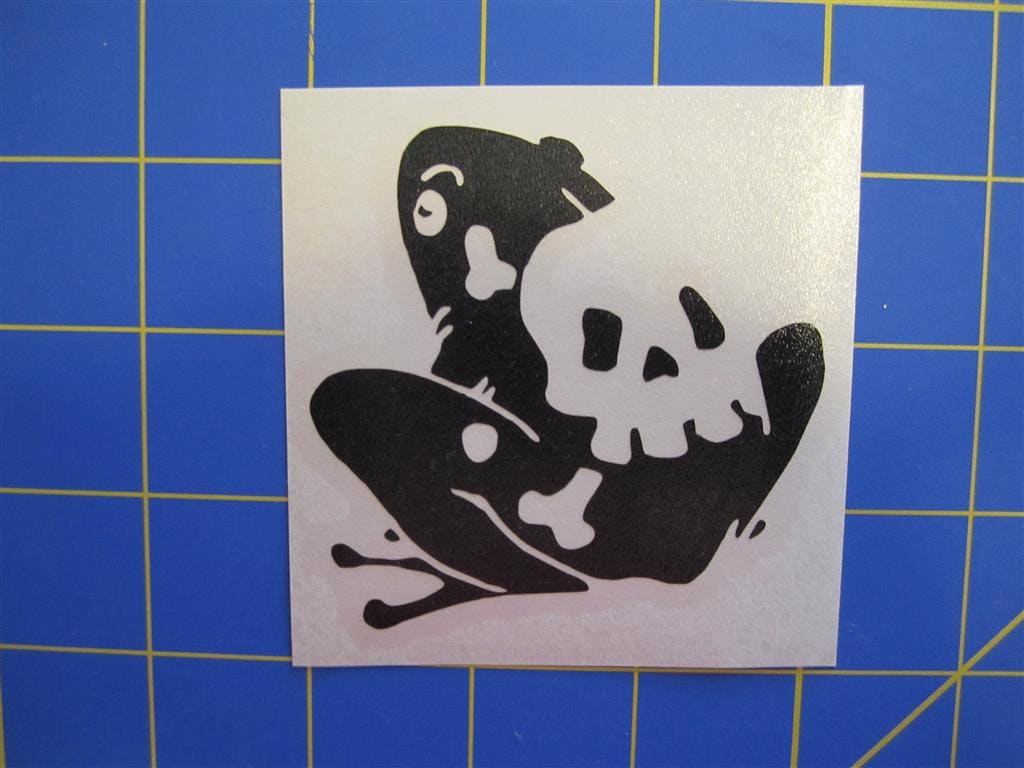 Skull Frog Decal/sticker 3X3 | Etsy