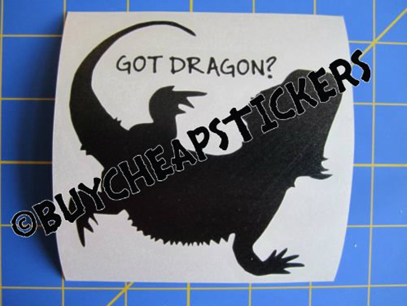 Bearded Dragon Decal/sticker Got Dragon 4X4 - Etsy