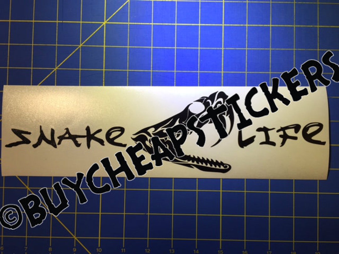 Snake Life Decal/sticker 13X4 Rattlesnake Skull - Etsy