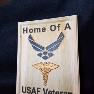 Wood Military Plaque - Custom Military Sign - Veteran Wall Hanging ...
