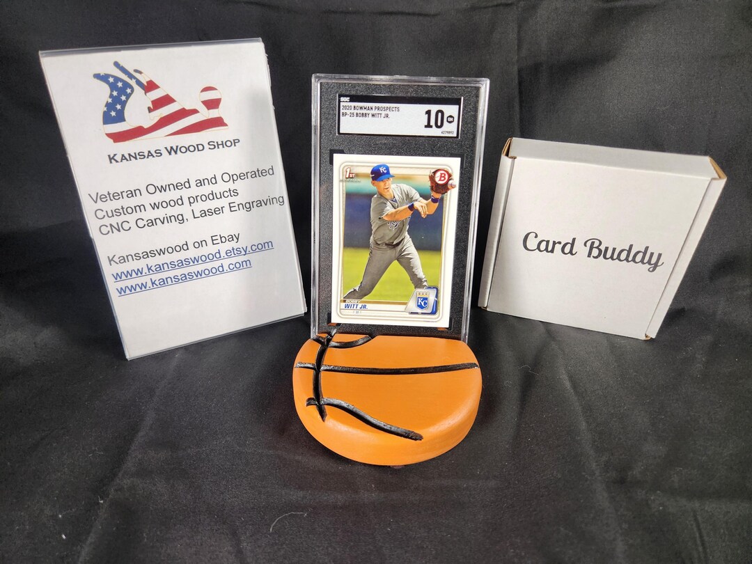 CARD BUDDY Basketball Painted Finish Sports Card Display Holder Graded ...