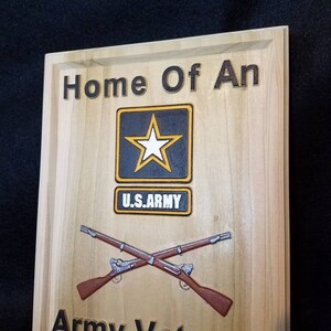 Wood Military Plaque - Custom Military Sign - Veteran Wall Hanging ...