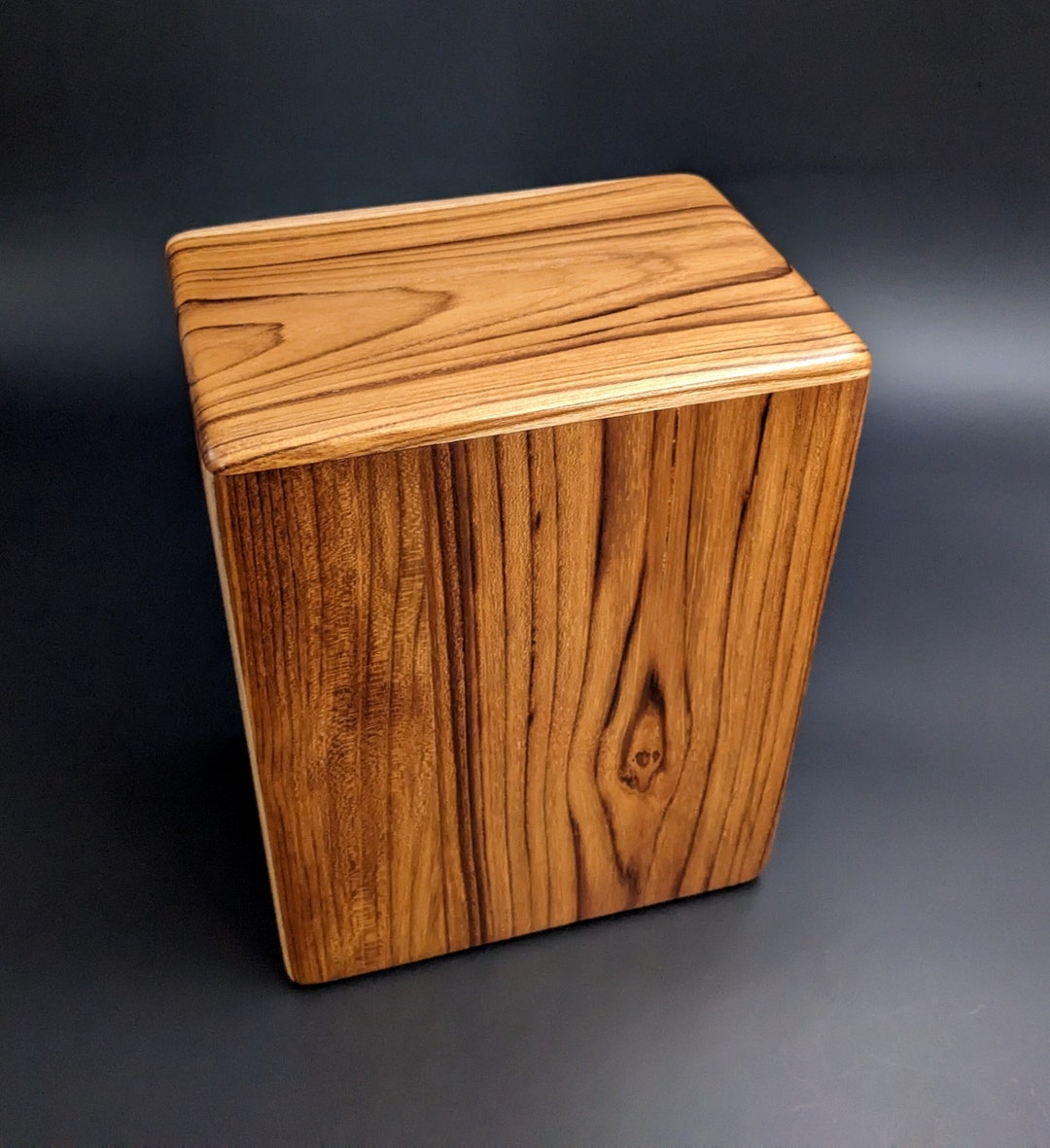 Adult Large Teak Wood Memorial Cremation Urn... 7 Wide X 4.5 Deep X 8.5 ...