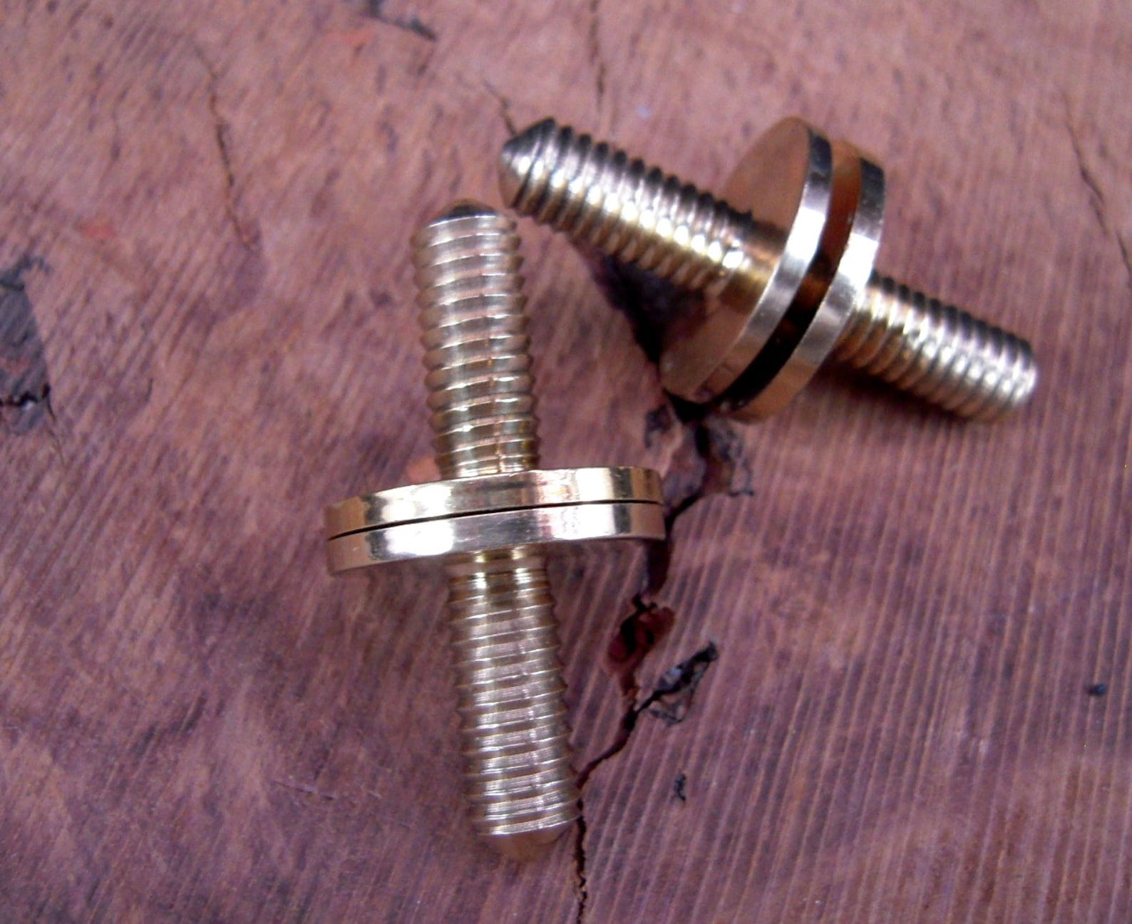 2 Solid Brass Cane Walking Stick Connector Couplers 3/8" X 16 Threads ...