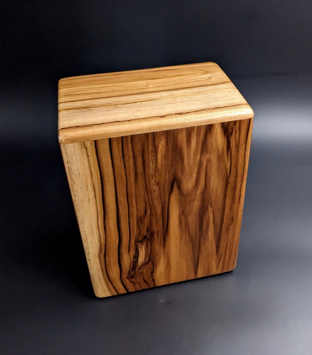 Adult Large Teak Wood Memorial Cremation Urn... 7" Wide X 4.5" Deep X 8 ...