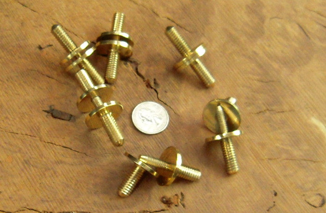 6 Solid Brass Cane Walking Stick Connector Couplers 3/8 X 16 Threads to ...