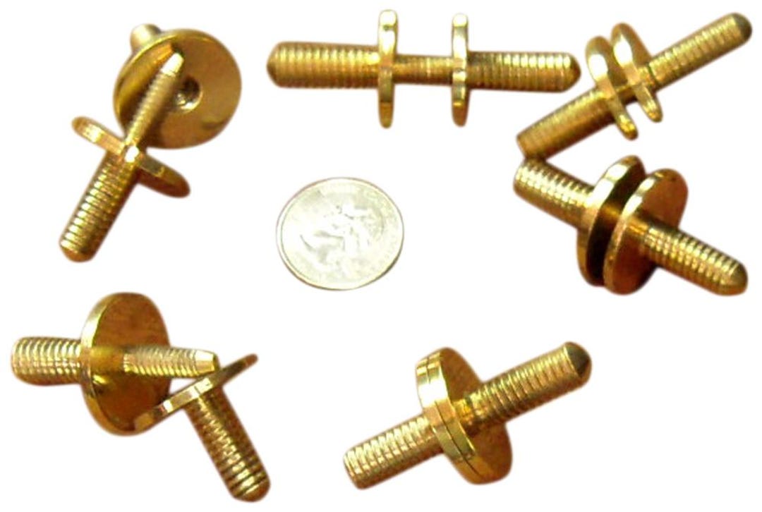 6 Solid Brass Cane Walking Stick Connector Couplers 3/8" X 16 Threads ...