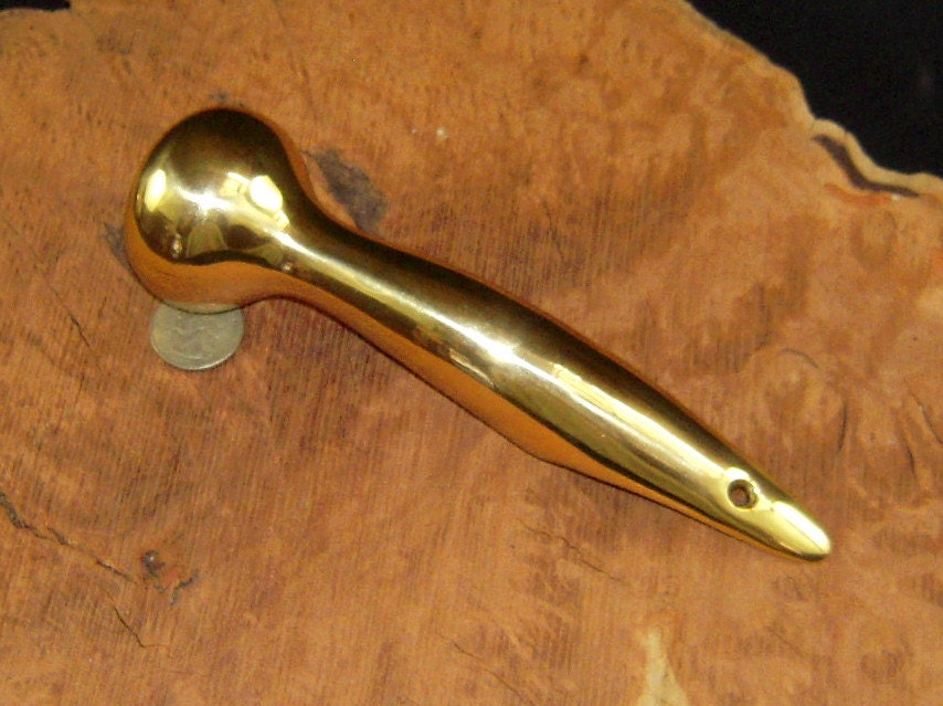 ONE (1) Hames Solid Brass Walking Stick Cane Handle Smaller (Minto ...