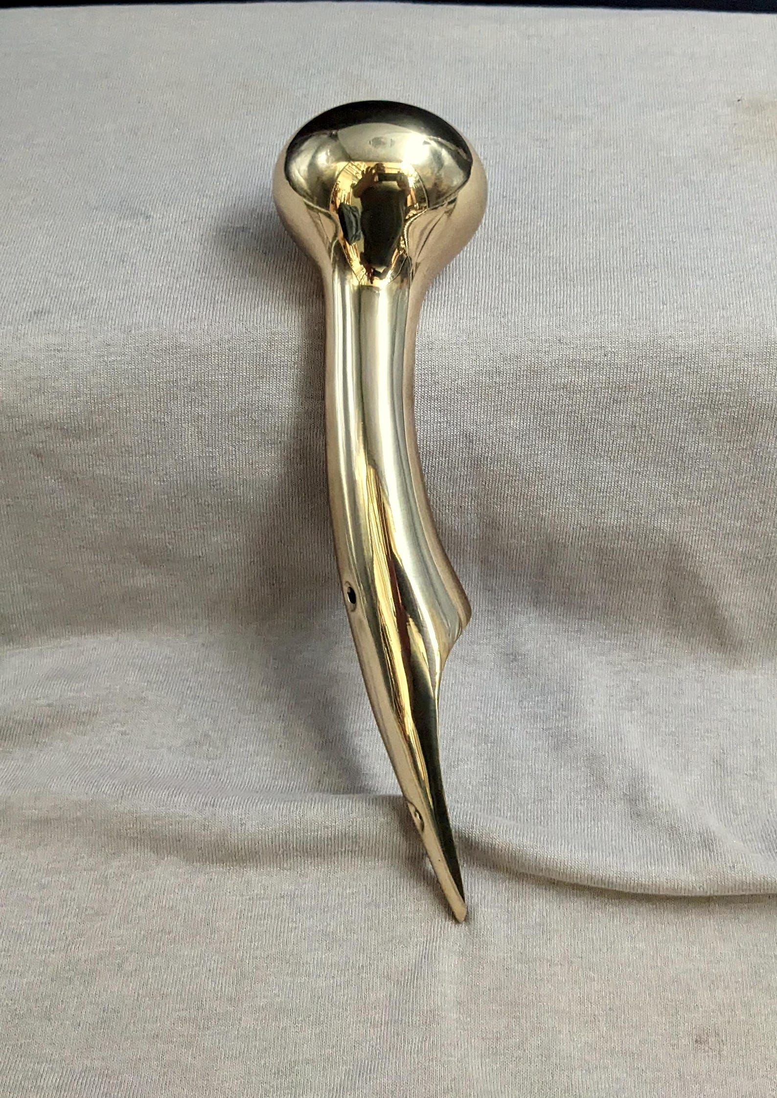 TWO (2) Hames Solid Brass Walking Stick Cane Handle Traditional 8" Long ...