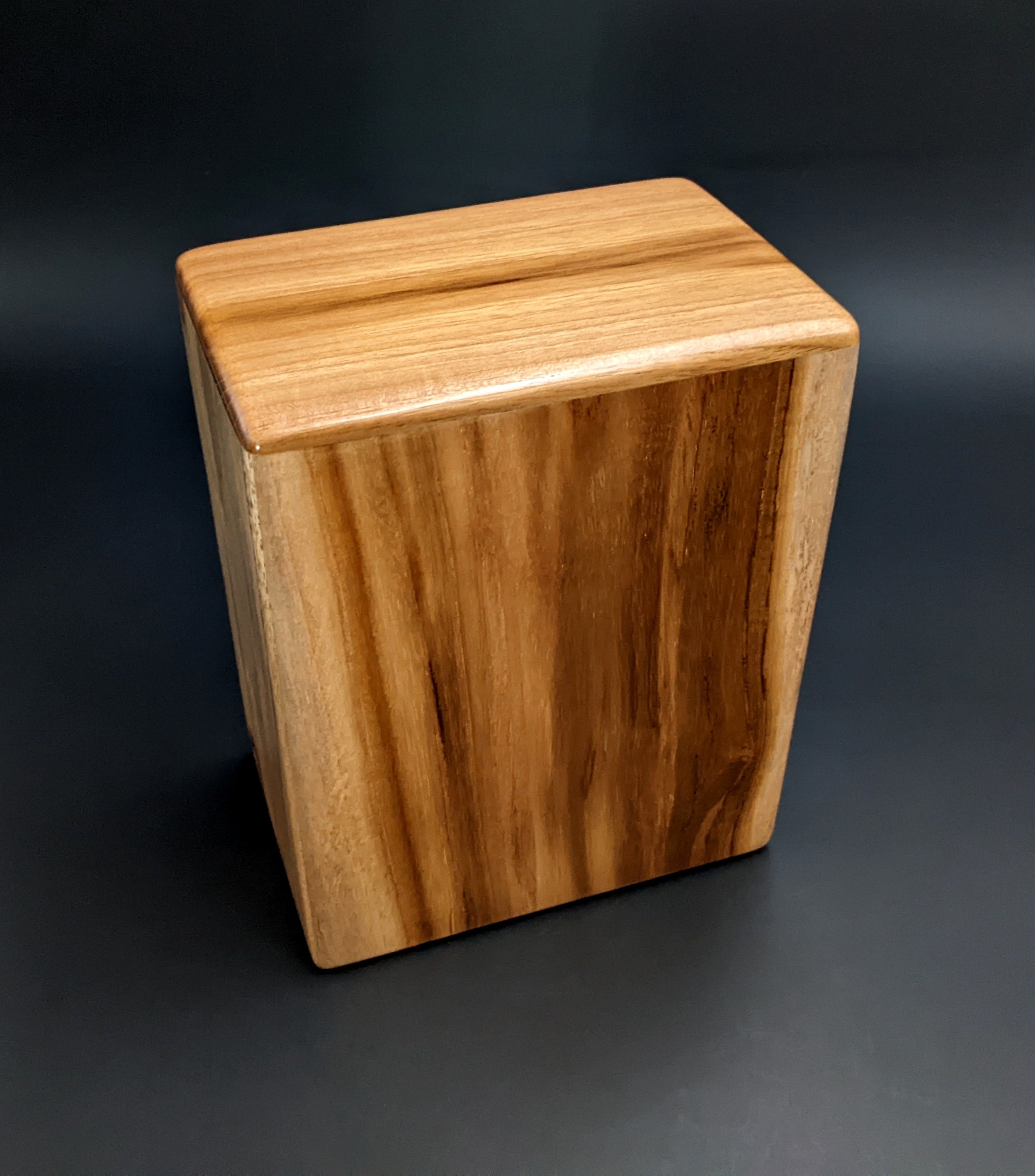 Adult Large Teak Wood Memorial Cremation Urn... 7 Wide x 4.5 Deep x 8.5 ...