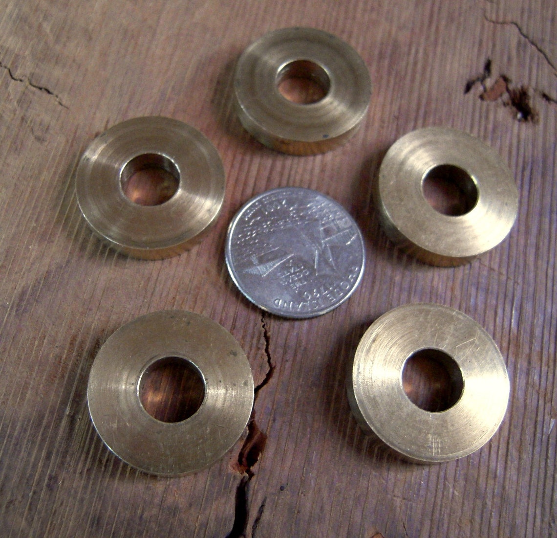 5 Solid Brass Washer One Inch Diameter by 3/16 Thick - Etsy