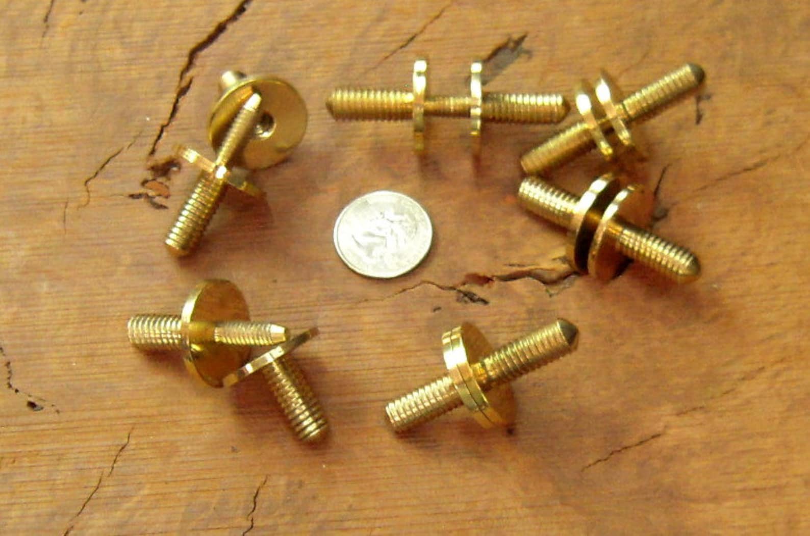 6 Solid Brass Cane Walking Stick Connector Couplers 3/8" X 16 Threads ...
