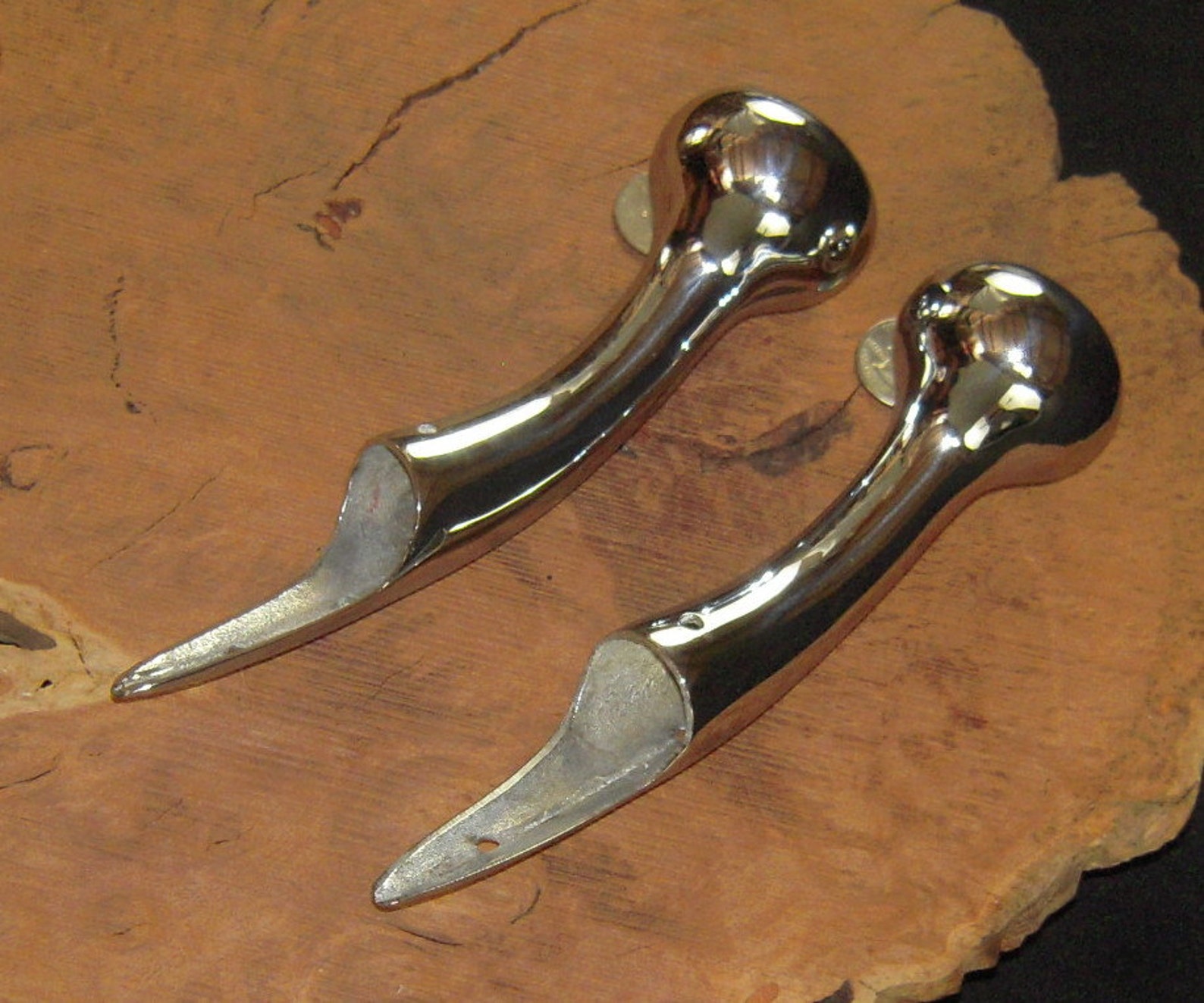 TWO 2 Hames Solid Brass Chromed Walking Stick Cane Handle | Etsy