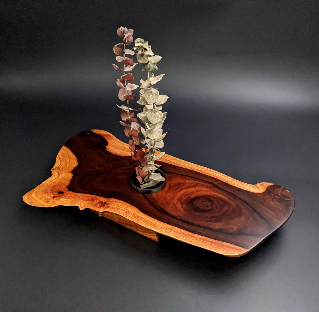 Hawaiian Milo Free Form Ikebana Vase 14.5" Long X 5 to 8" Wide Water ...