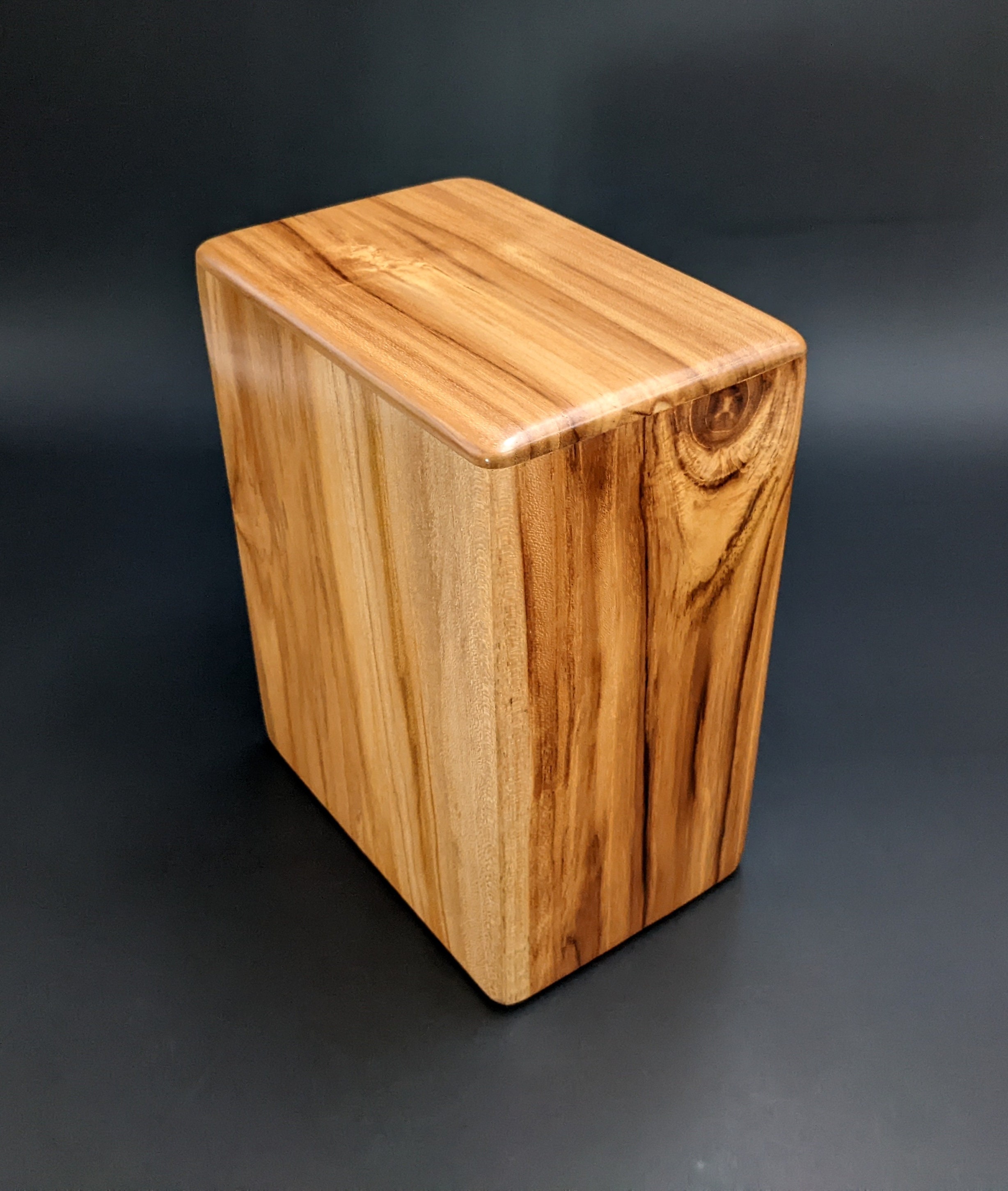 Adult Large Teak Wood Memorial Cremation Urn... 7 Wide x 4.5 Deep x 8.5 ...