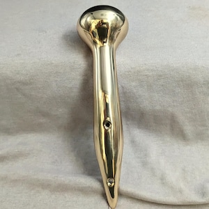 ONE (1) Hames Solid Brass Walking Stick Cane Handle Traditional 8" Long ...