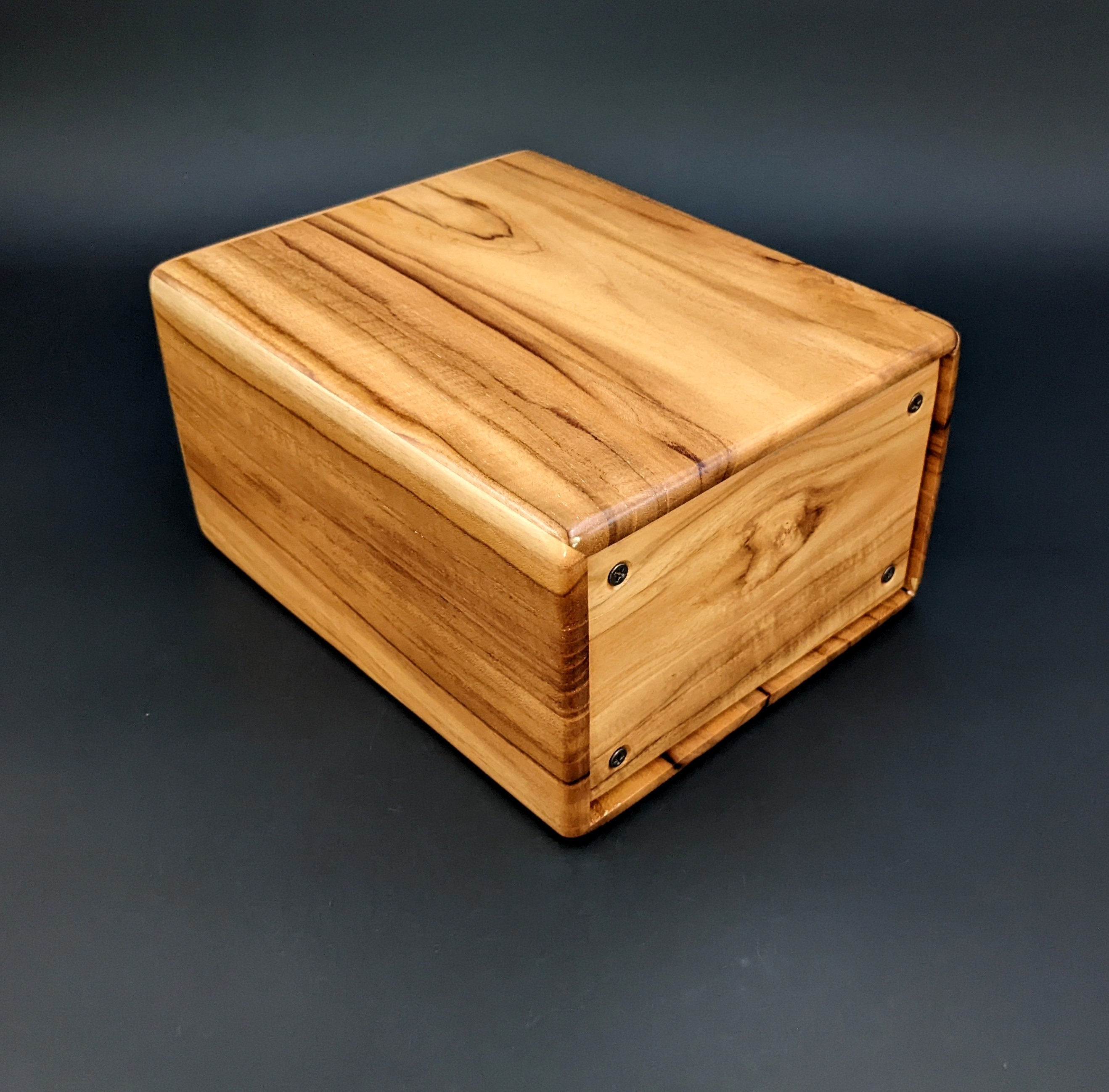 Adult Large Teak Wood Memorial Cremation Urn... 7 Wide x 4.5 Deep x 8.5 ...