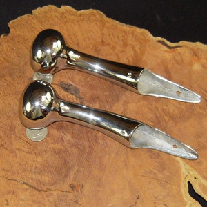 TWO (2) Hames Solid Brass Chromed Walking Stick Cane Handle Traditional ...