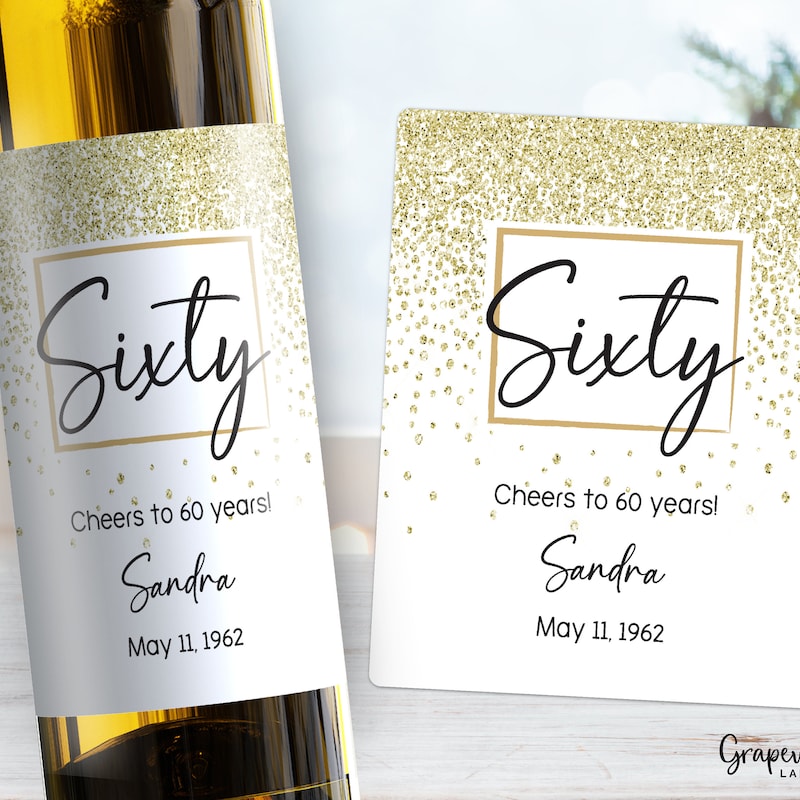 60th Birthday and Wine - Etsy