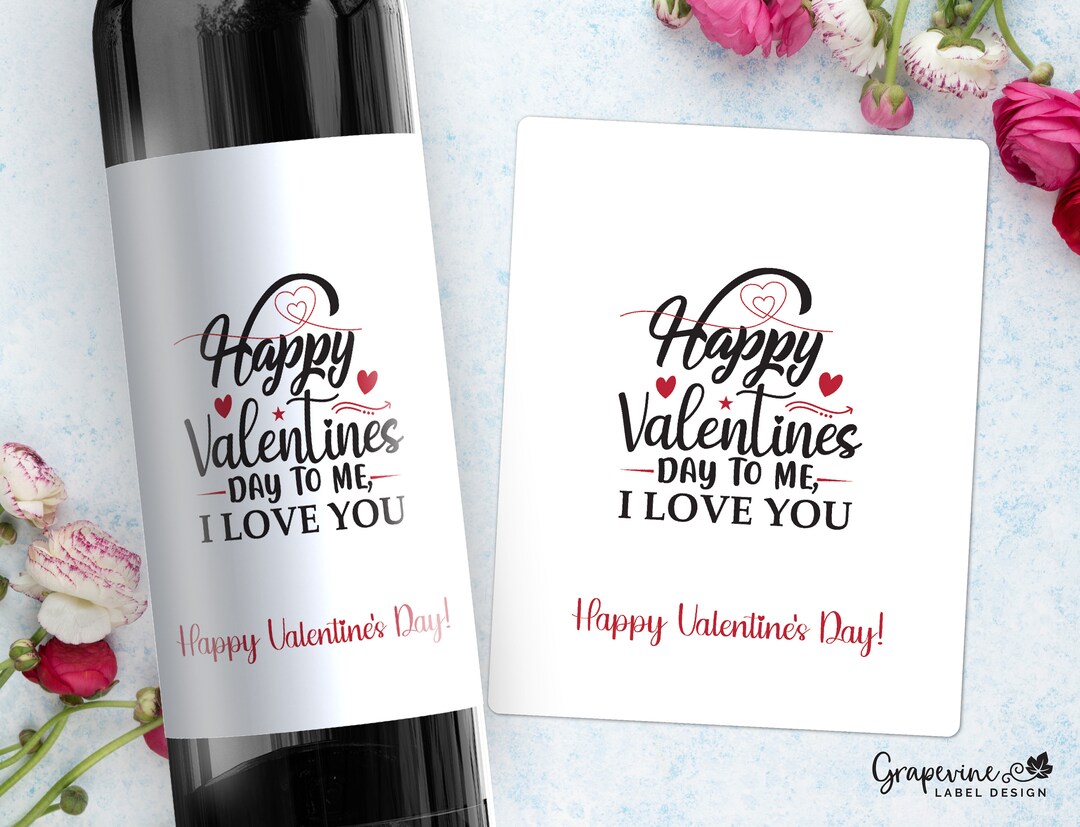 Funny Valentine's Day Wine Label - Galentine's Day - to Me - 14004A - Etsy
