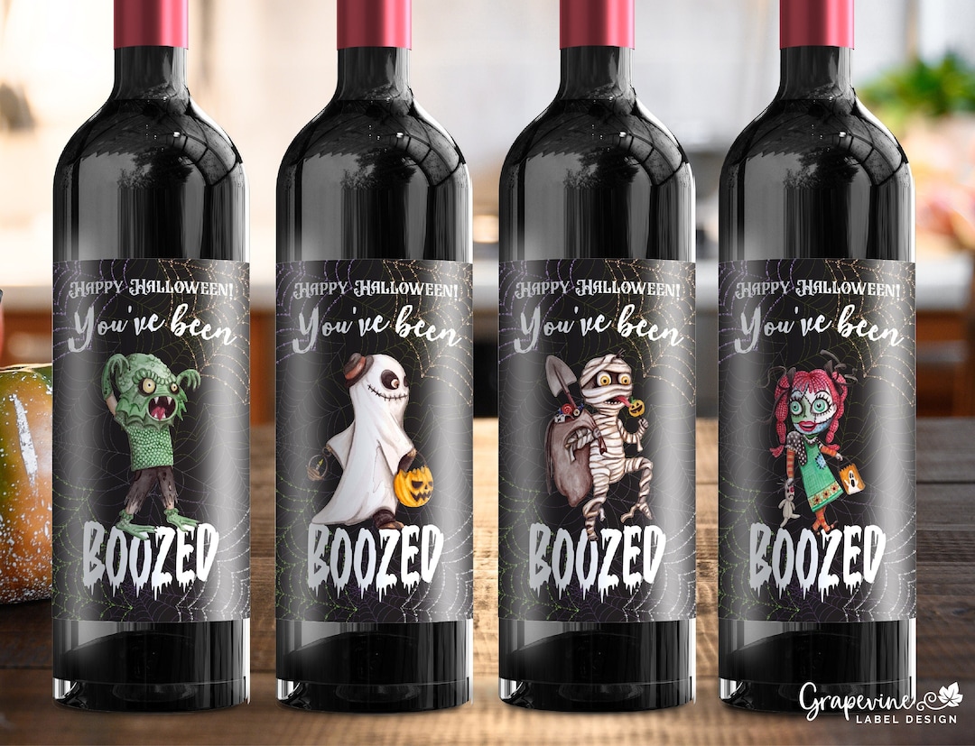 You've Been Boozed Wine Label - Ghouls - 14014H - Etsy