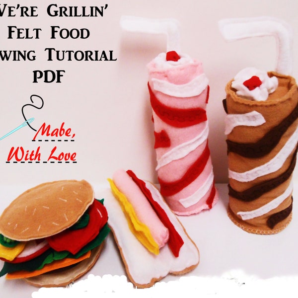 Felt Hamburger - Etsy