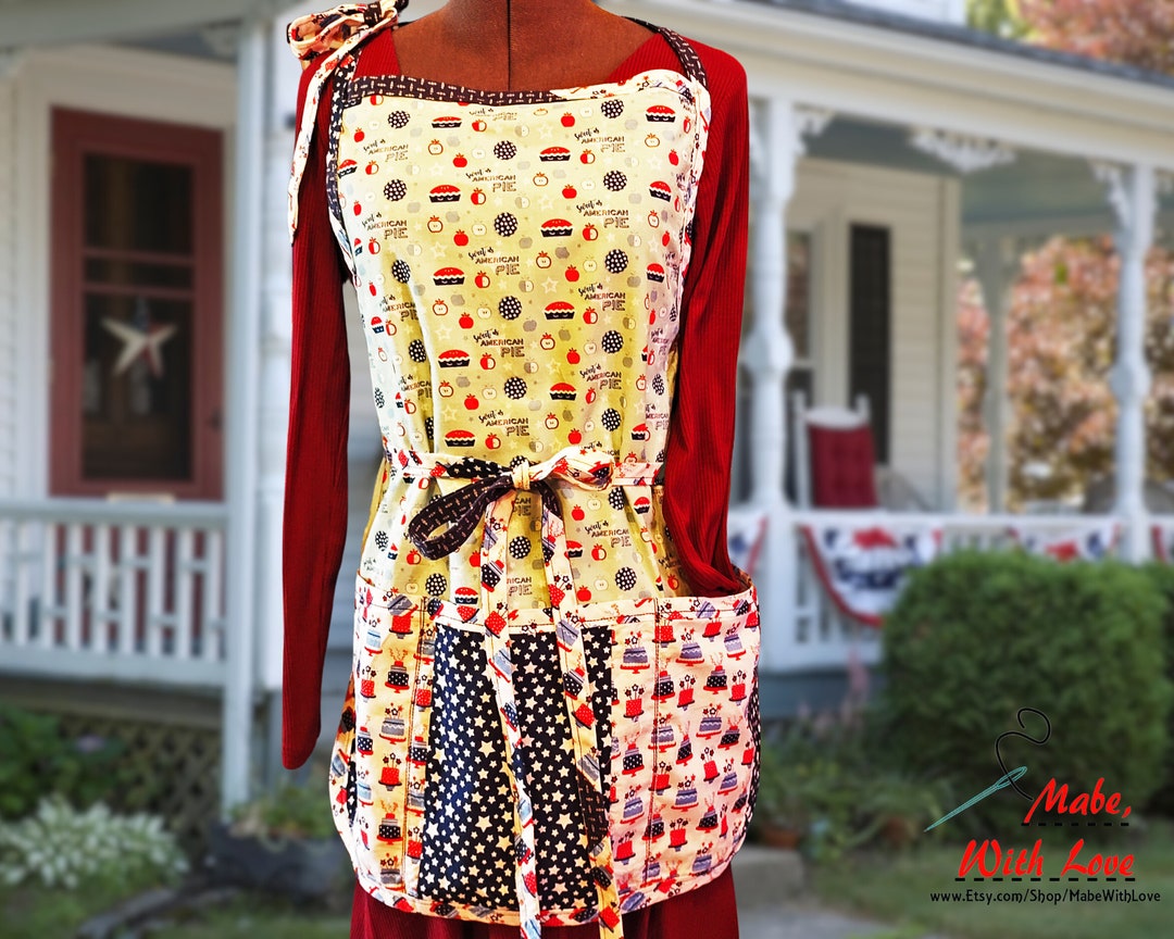 Patriotic Sweet as American Pie Apron With Pockets - Etsy
