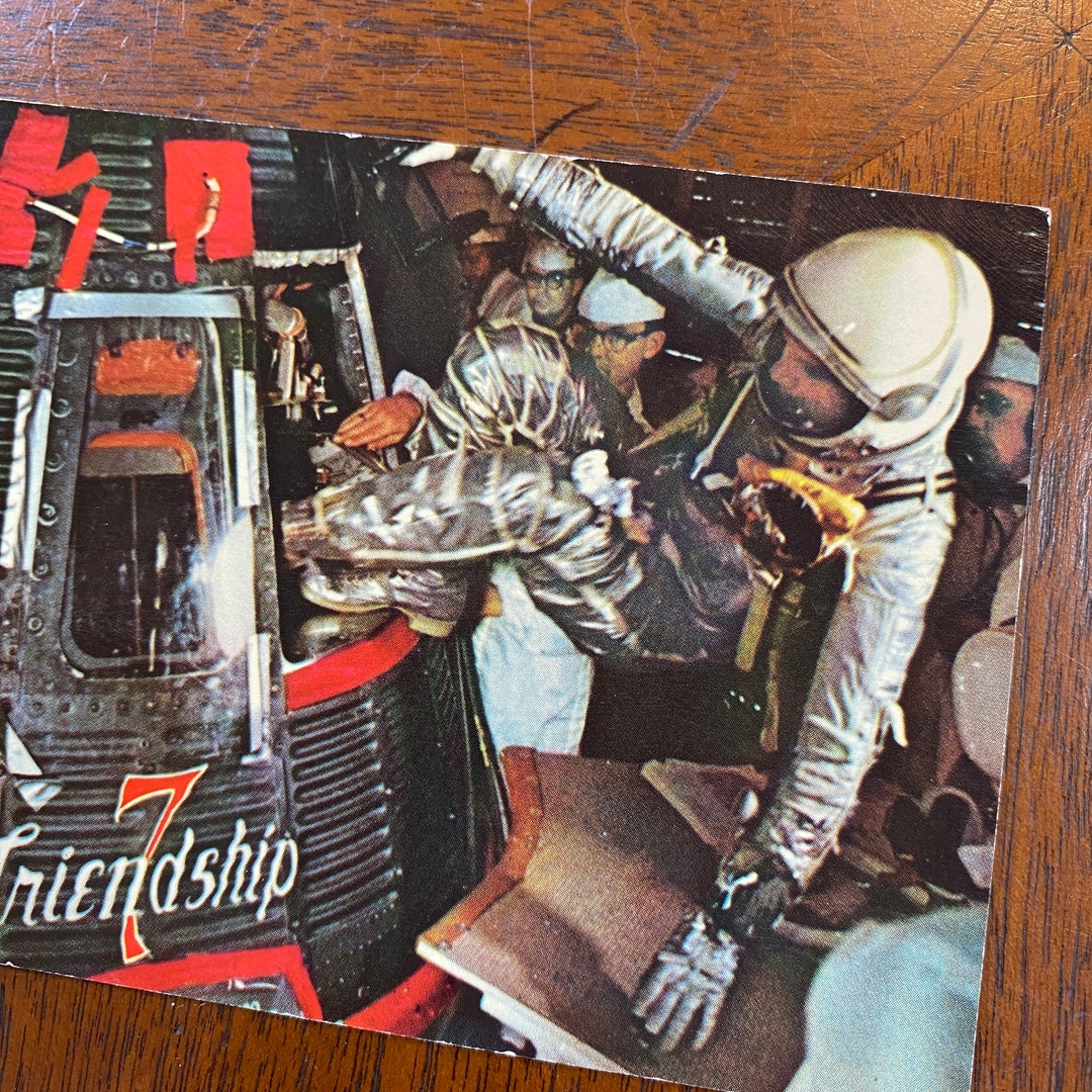 John Glenn - Friendship 7 - 1960s NASA Color Postcard - Etsy