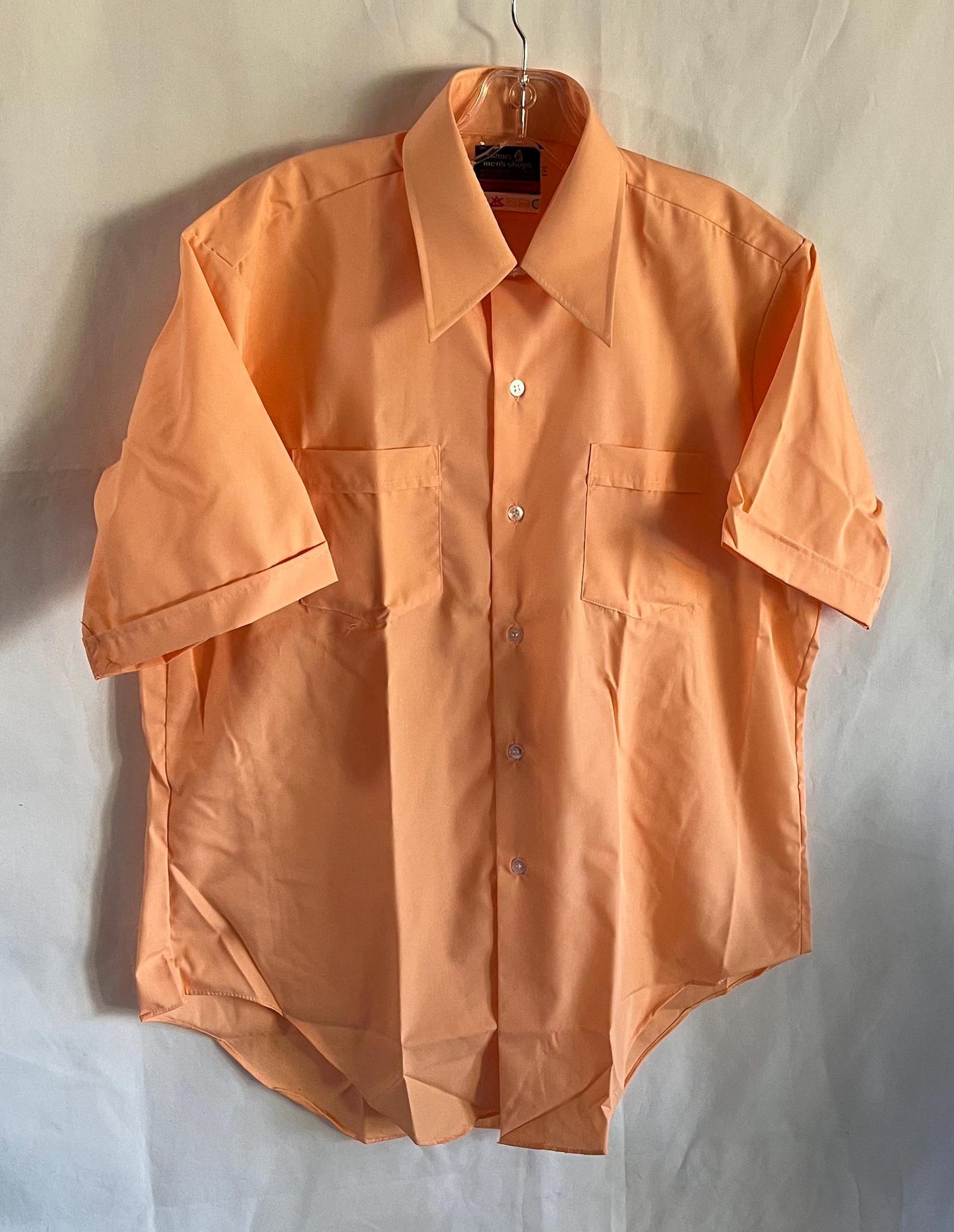 Vintage 70s Mens Shirt 16 1/2 Big Collar EATON'S Permanent Press - Etsy