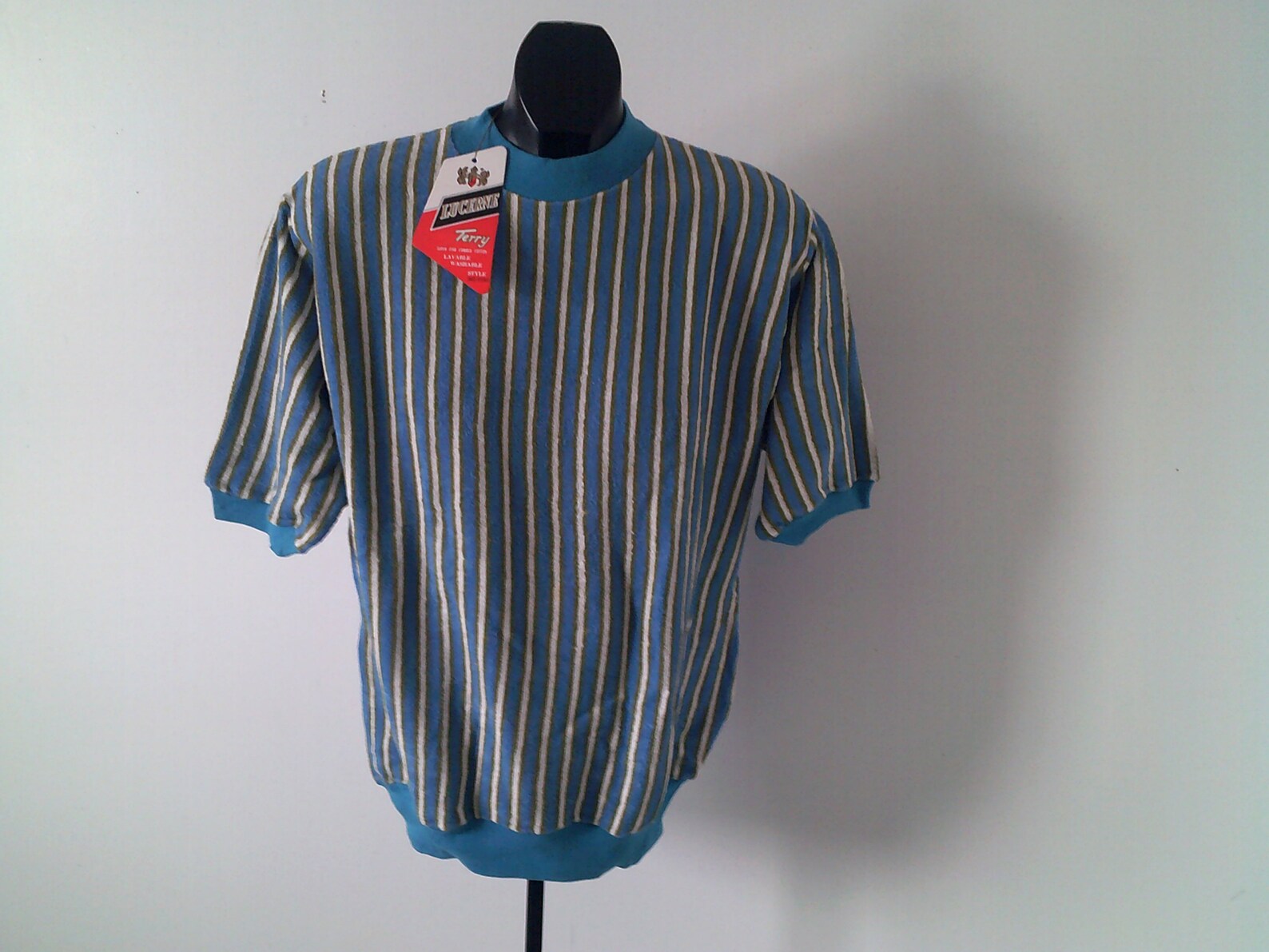 Vintage 60s MENS Terry Knit Ringer Top Shirt L LUCERNE NOS - Etsy