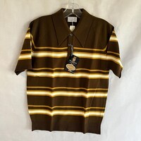 MCM Retro Polo Shirt- Atomic Groovy Design Slim Fit Zipper Polo Shirts ...