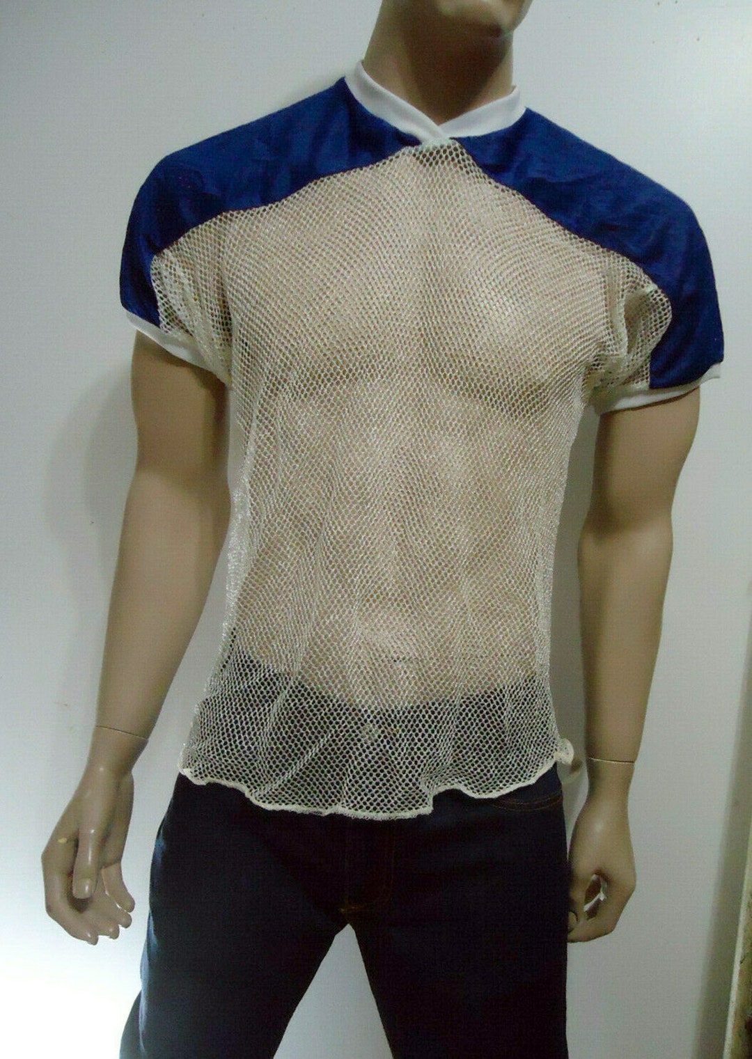 Vintage Fischnetz T-SHIRT sportlich Mesh USA L sexy sport - Etsy Österreich