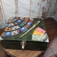 Wizard Storage Box air Element Wizard Wand Wood Box spells and Potion ...