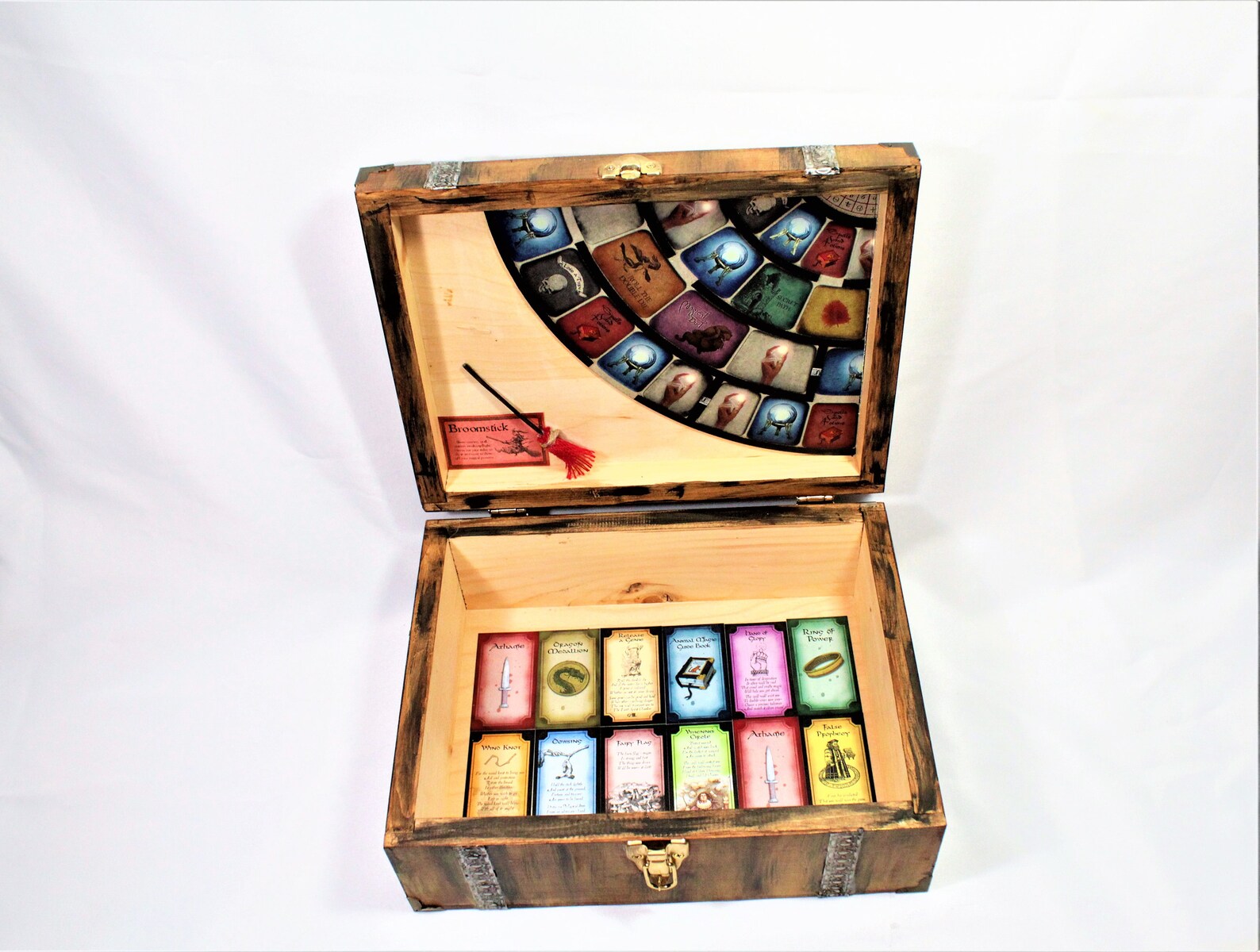 Wizard Storage Box Air Element Wizard Wand Wood Box Spells | Etsy