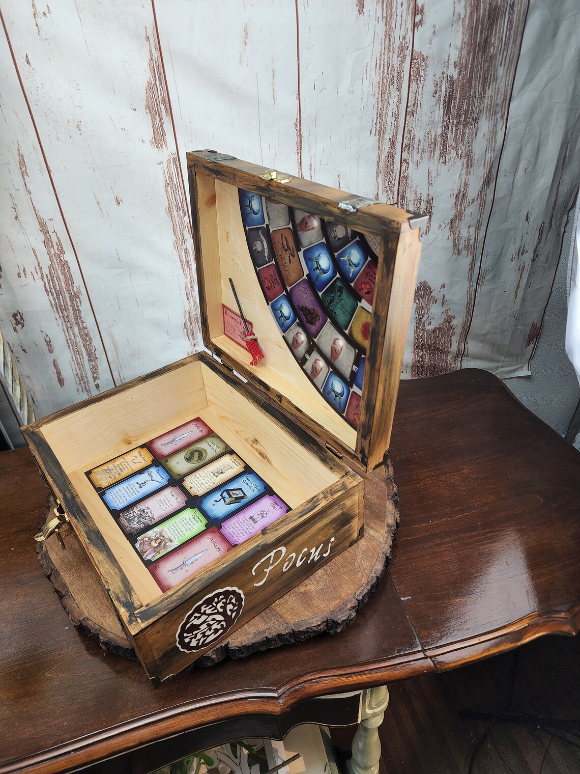 Wizard Storage Box air Element Wizard Wand Wood Box spells - Etsy