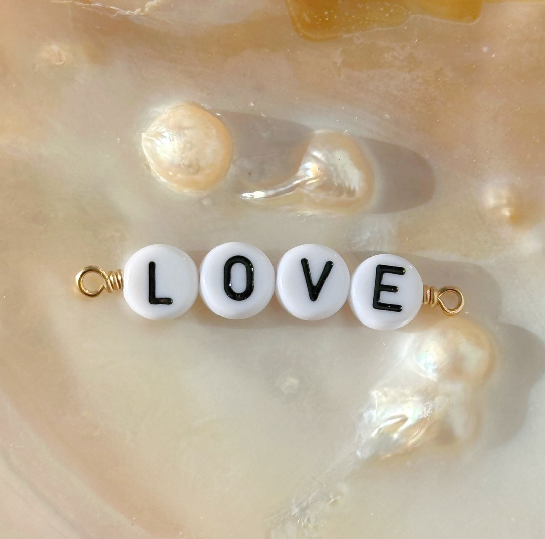 LOVE Letter Bead Connector for Permanent Jewelry or Charms - Wire ...