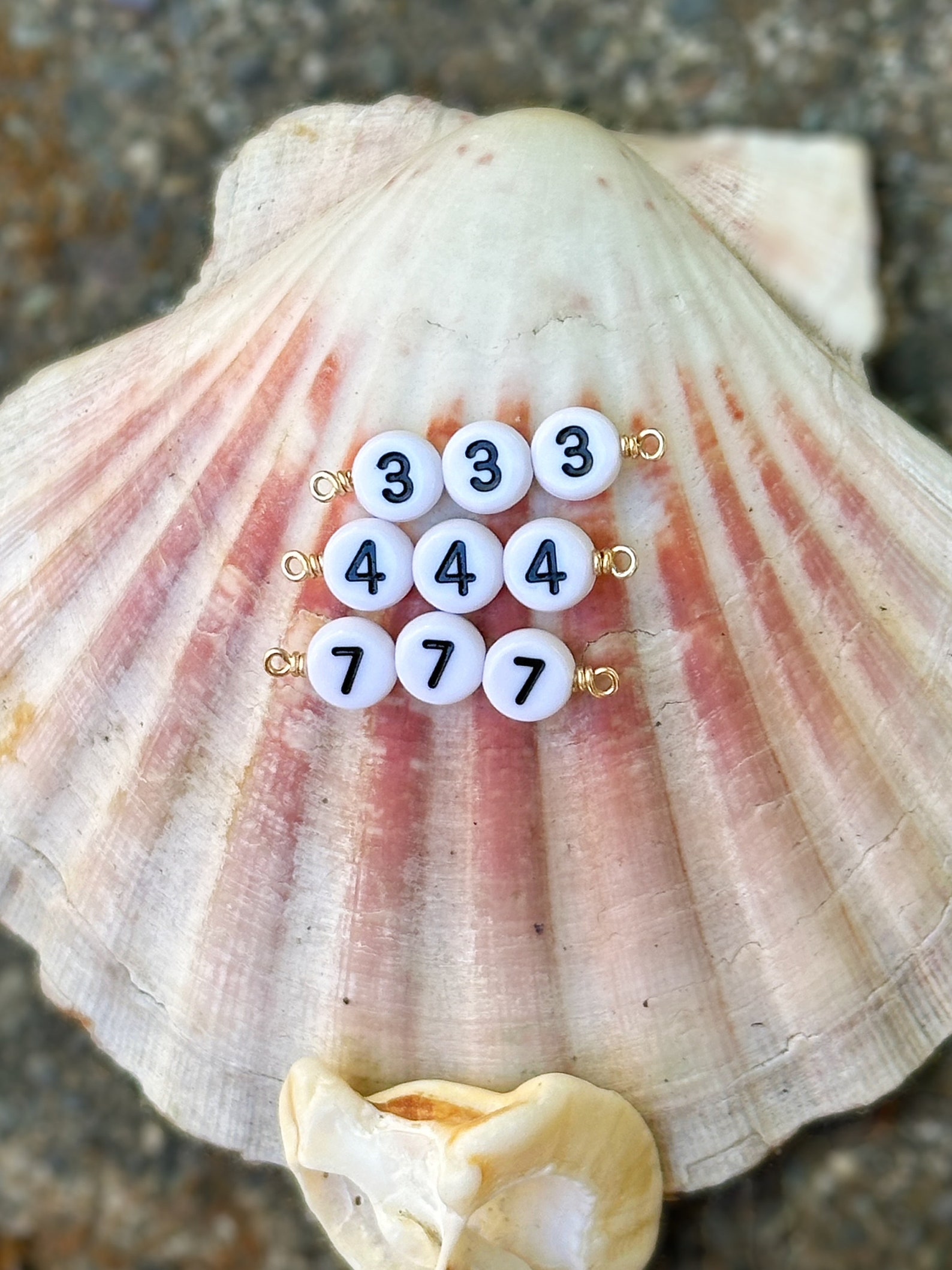 Custom Numbers Bead Connector for Permanent Jewelry or Charms - Wire ...