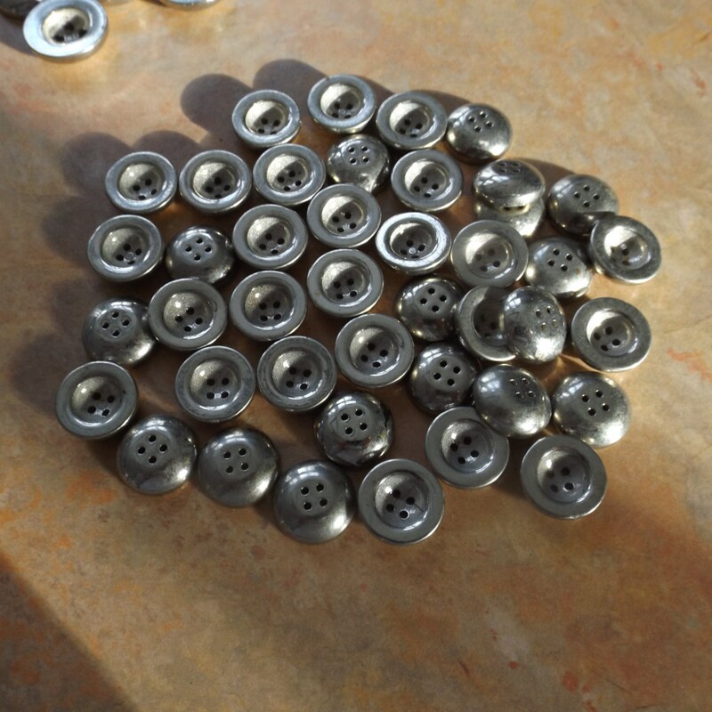 Silver Tone Buttons - Etsy