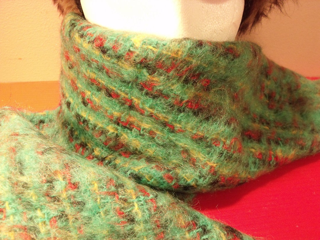 Wool Scarf Mohair Scarf Cape Breton / Canada Scarf / Hand Woven ...