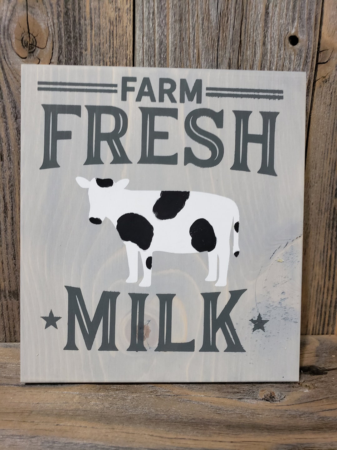 Farm Fresh Milk~ Wooden Sign ~ Dairy Cow~ Farmhouse Style - Etsy